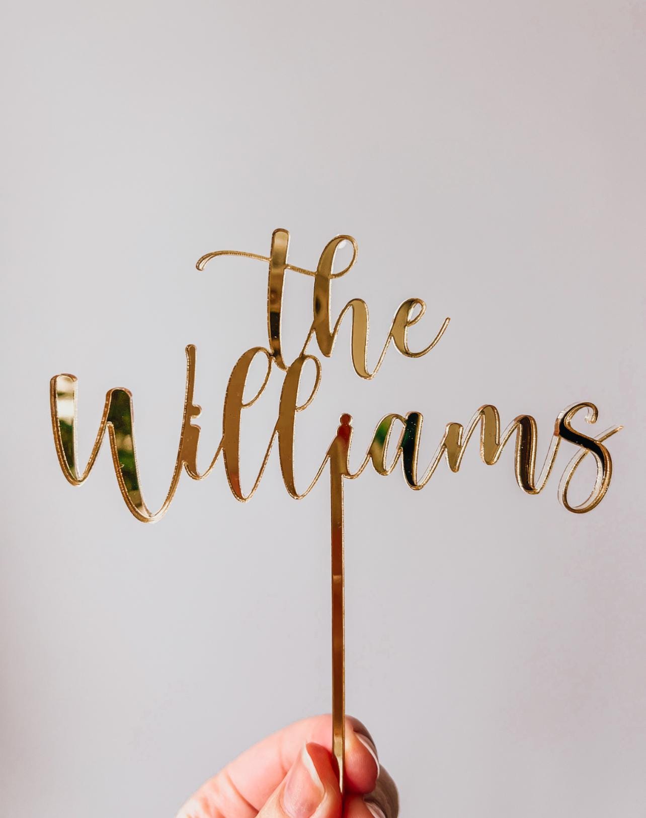 Gold Wedding Cake Topper Personalized Gold Wedding Cake Topper Rustic ...