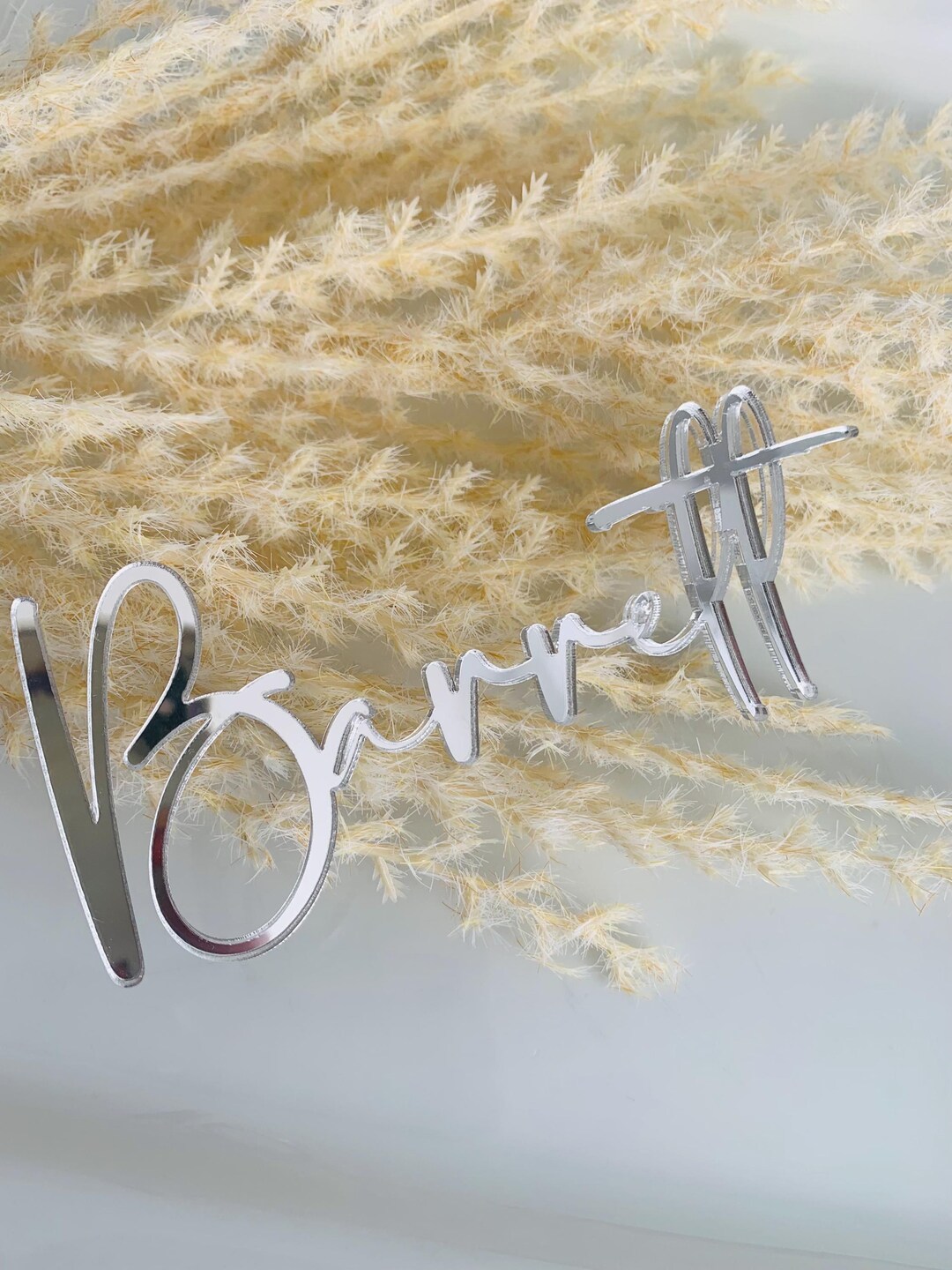 Personalized Wedding Name Tags Silver Acrylic Name Tags/wedding ...