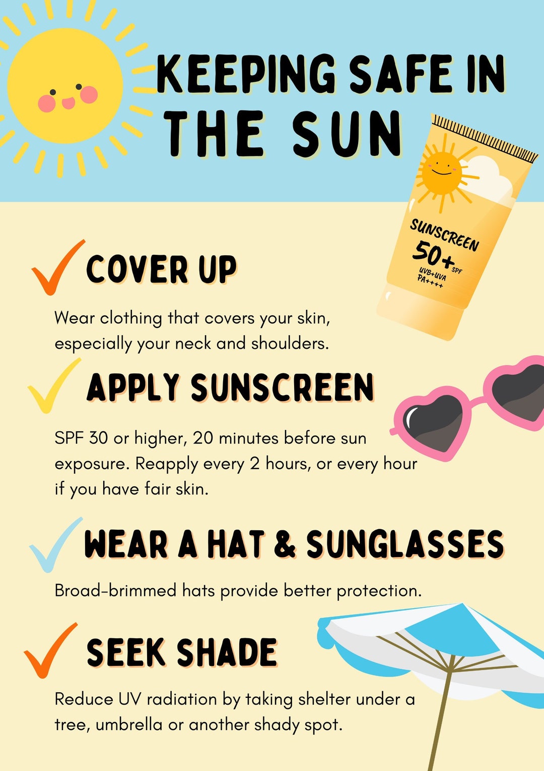 Summer Safety Poster Pack - Etsy