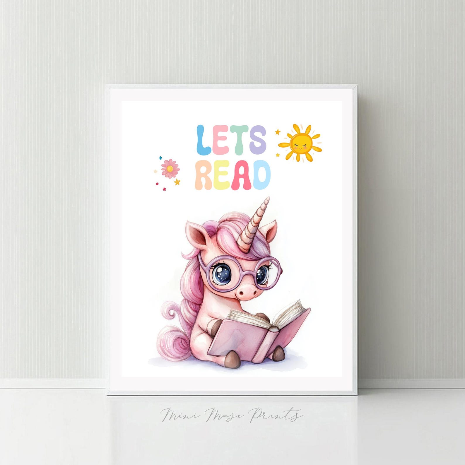 Kids Playroom Prints, Classroom Reading Educational Print, Library Let ...