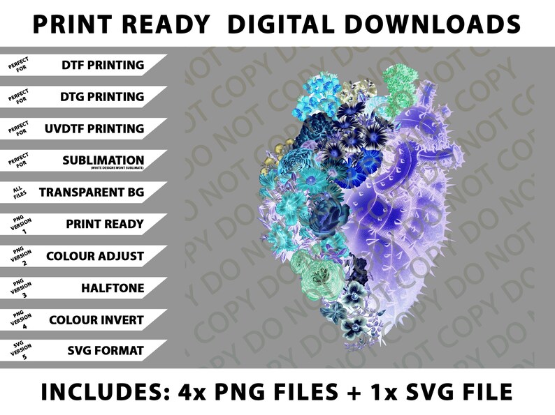 Healing Heart Png Bundle, SVG Files, Digital Downloads - Etsy