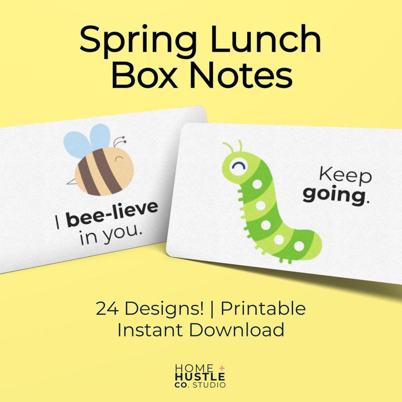 Spring Lunchbox Notes for Kids • Printable Lunchbox Notes • Encouraging ...