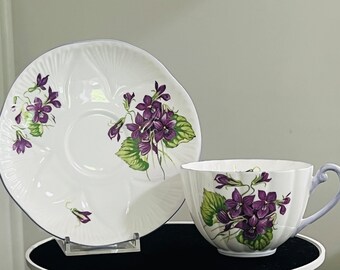 Shelley Fine Bone China Tea Cup and Saucer Set Bluebells Pink 13821 Cup ...