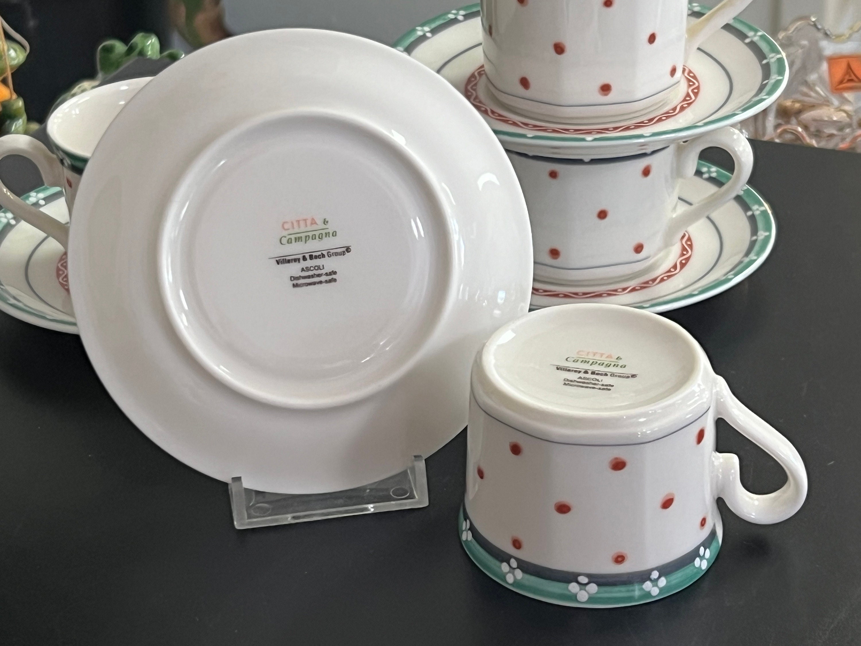 Villeroy and Boch Citta and Campagna Espresso Cup and Saucer Demitasse ...