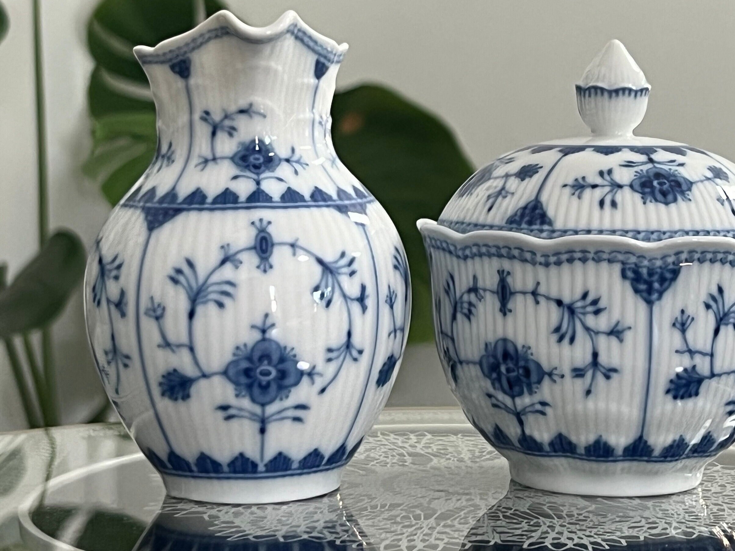 Vintage Kaiser W Germany BORNHOLM Romantica Porcelain Blue and White ...