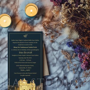 Sri Sukhmani Sahib Path Invitations, Digital Download, 100% Editable ...