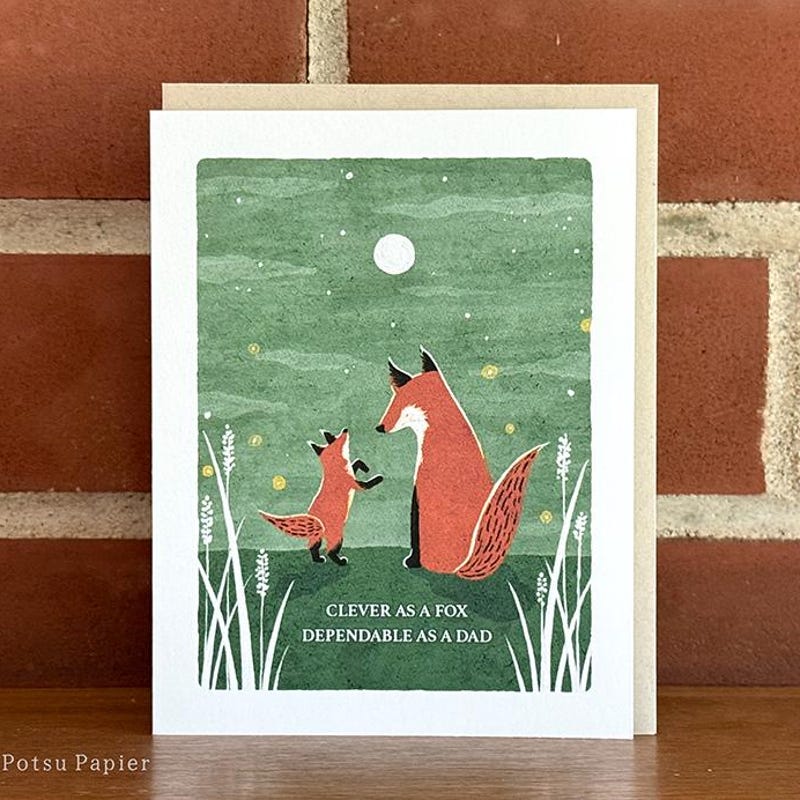 Cute Fox Greeting Cards - Etsy