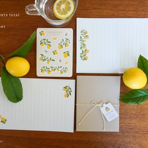 Spring Lemons Pen Pal Letter Set, Letter Writing Set, Handmade Pen Pal ...