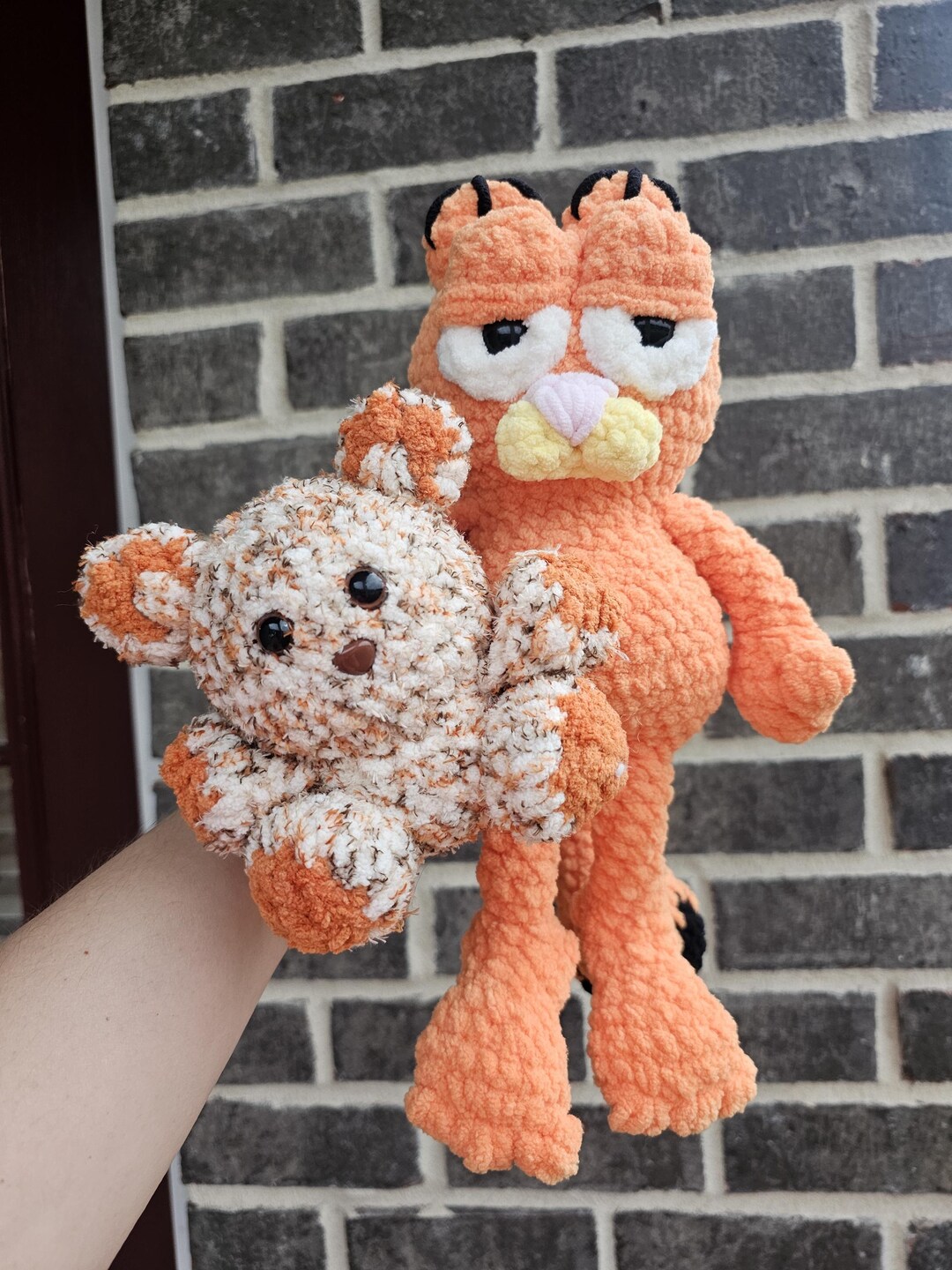 Handmade Crochet Orange Grumpy Cat Plushie Toy - Etsy