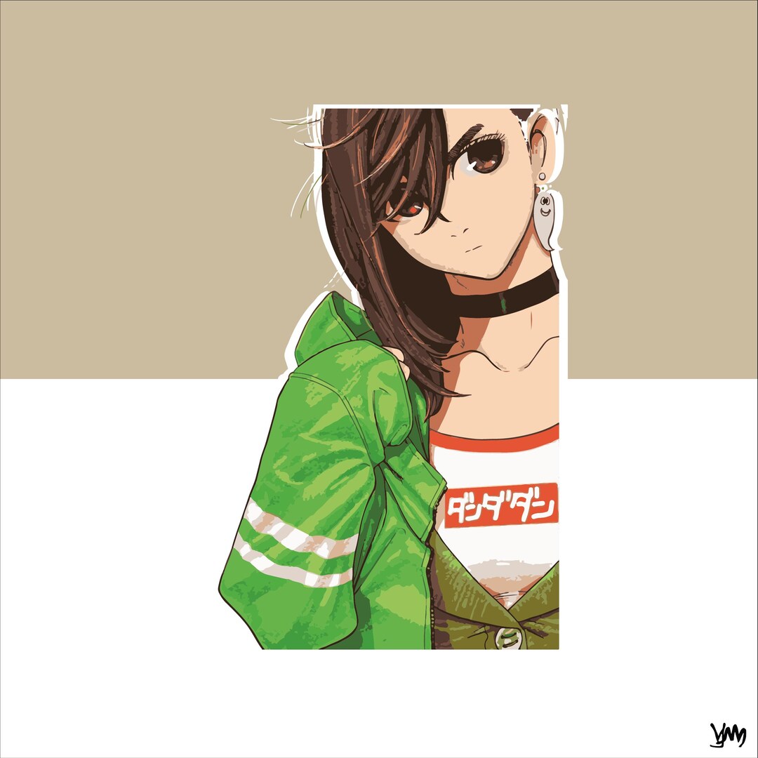 Sticker Momo Ayase Animated Character, Manga, Dandadan - Etsy