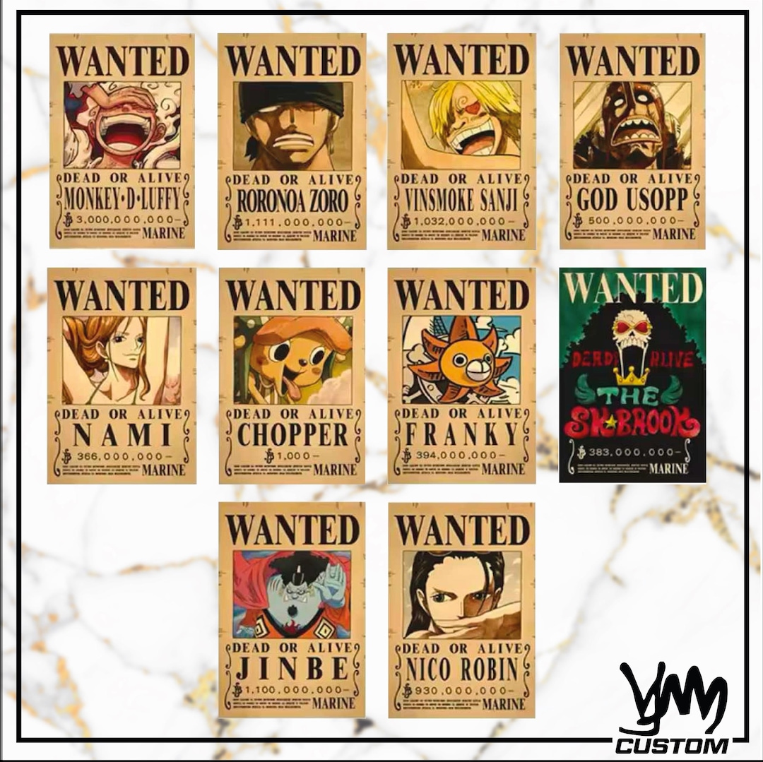Anime Poster Manga Wanted Character One Piece - Etsy