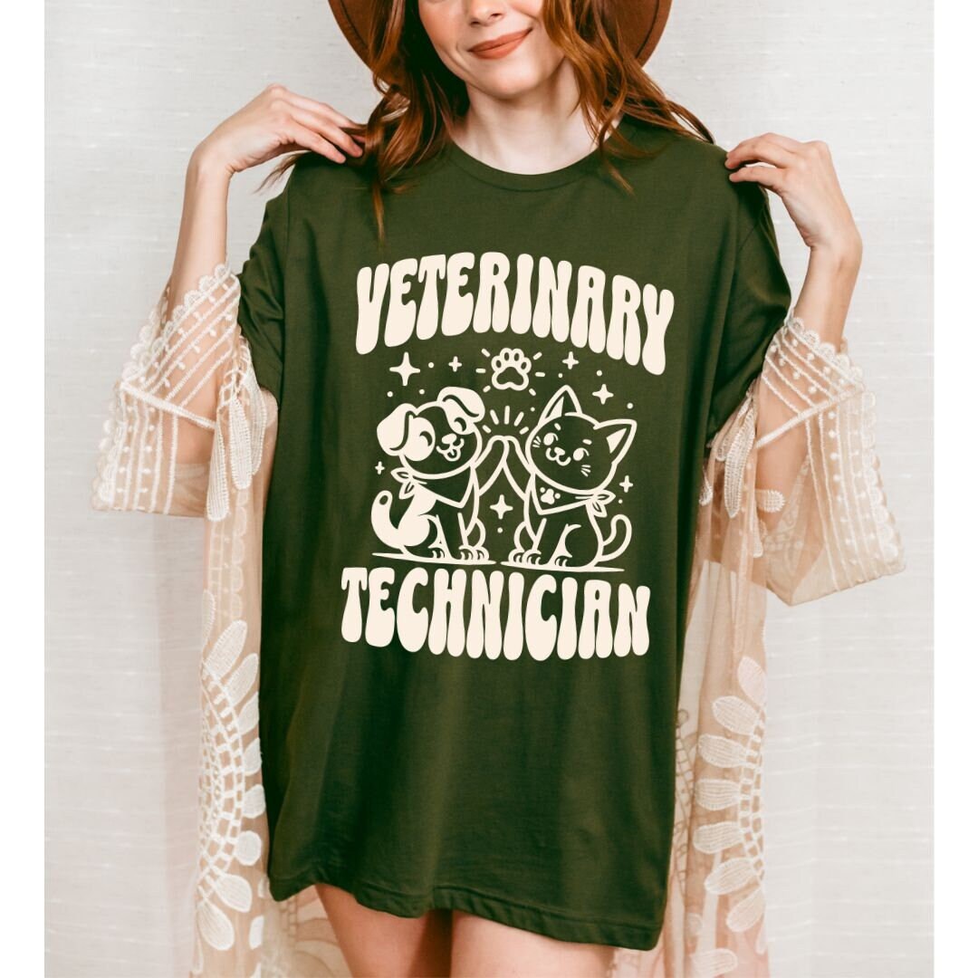 Vet Tech Shirt for Veterinary Technician Gift Vet Tee Retro | B - Etsy