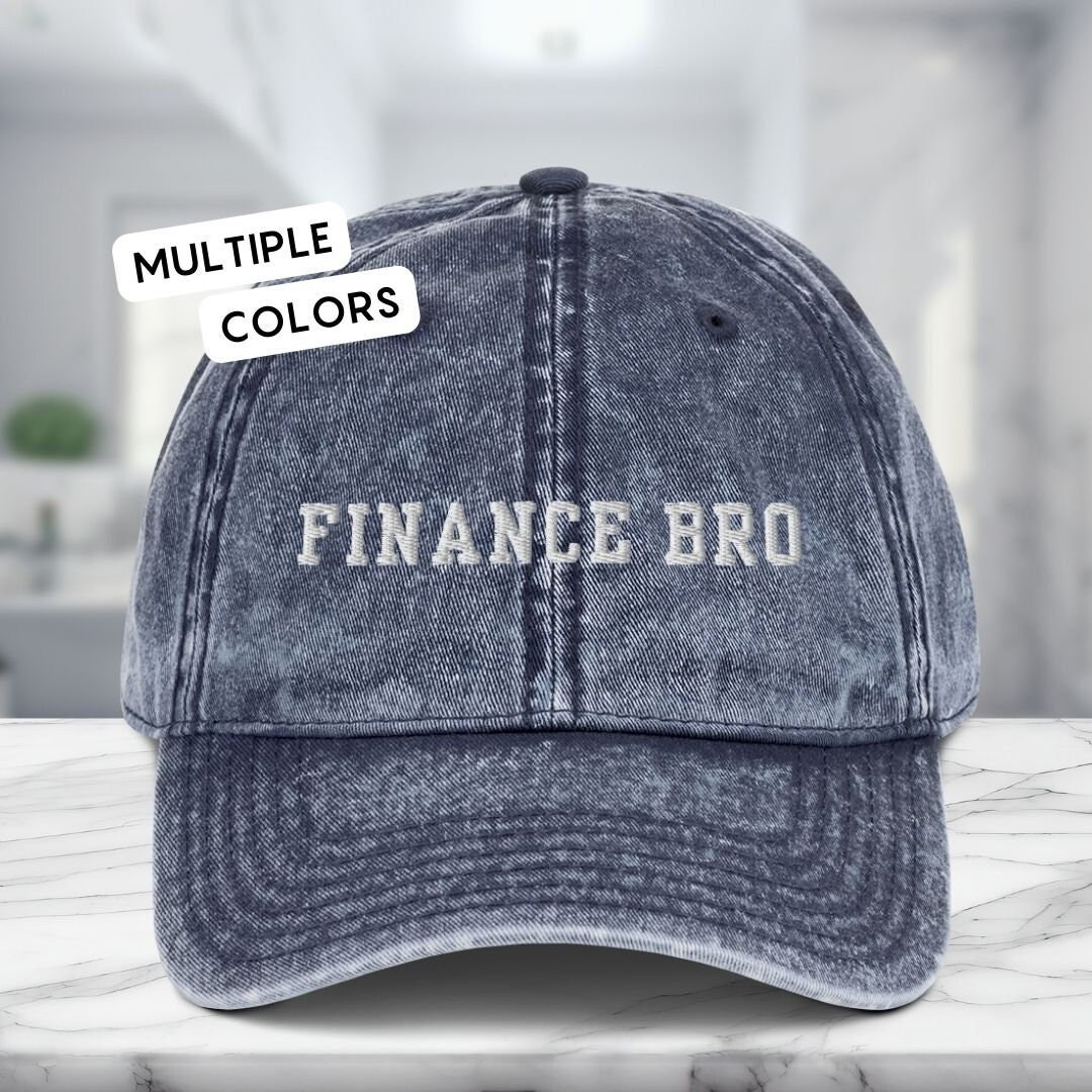 Finance Bro Hat Vintage Embroidered Cap for Finance Gift | B - Etsy
