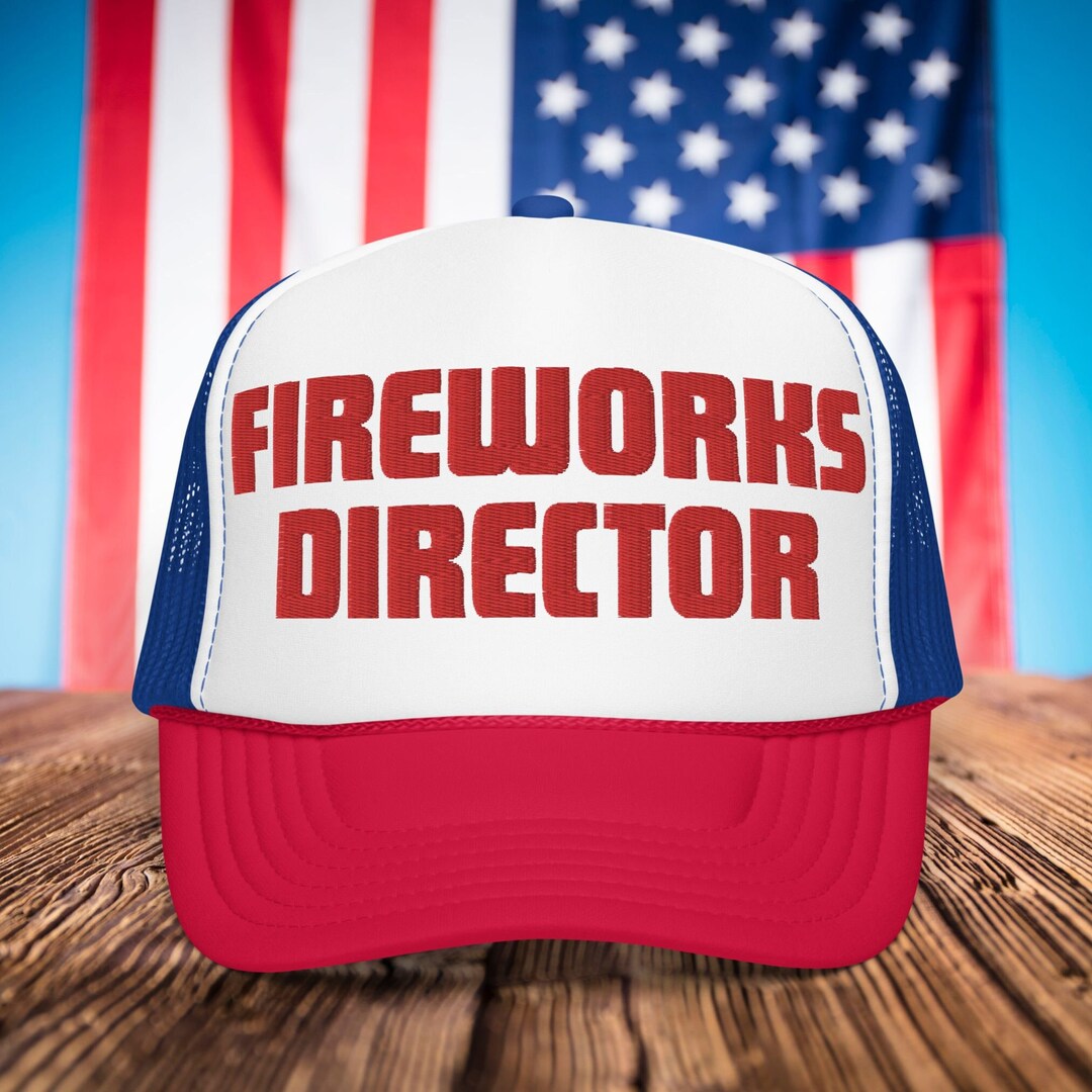 4th of July Hat Fireworks Director USA Trucker Hat Embroidered - Etsy