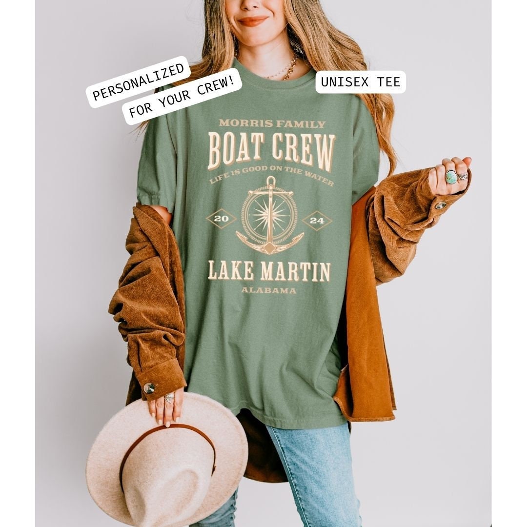 Personalized Boat Crew Shirt Lake Life Shirt for Boat Owner Gift for ...