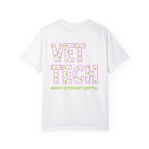 Personalized Vet Tech Comfort Colors Shirt for Veterinary Technician ...