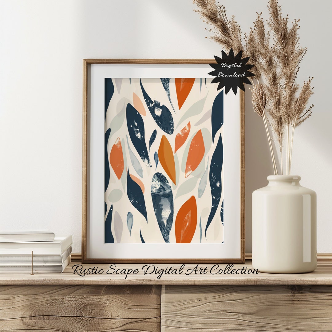 Boho Abstract Art Print, Digital Download, Modern Wall Art, Instant ...