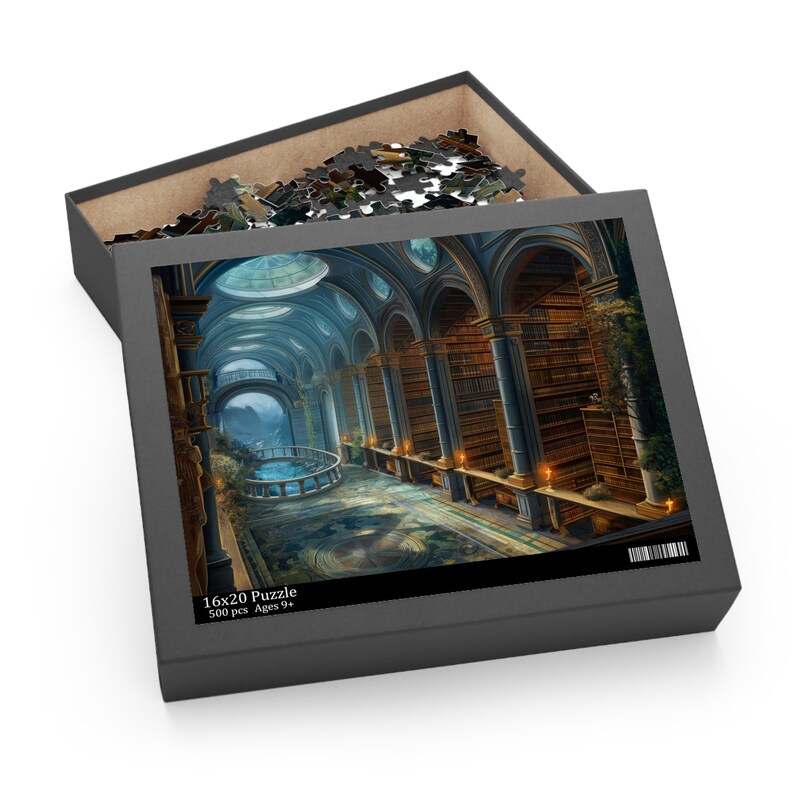 Magical Library Puzzle 500pc Art Nouveau Jigsaw, Living Books & Endless ...