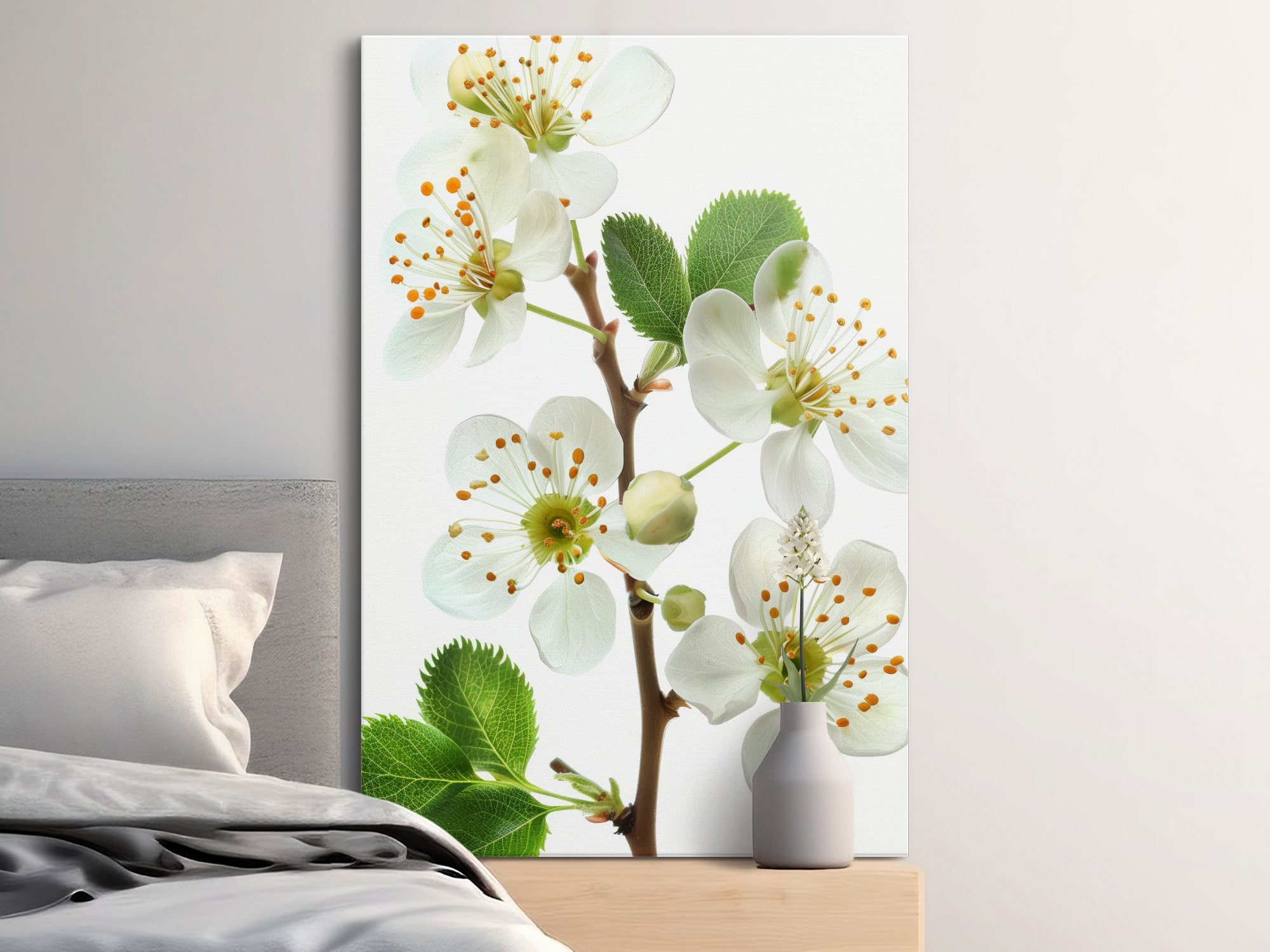 May Birth Flower Printable, Hawthorn Floral Art, Instant Download Wall ...