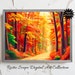 Autumn Forest Path Digital Artwork, Instant Download, Fall Trees ...