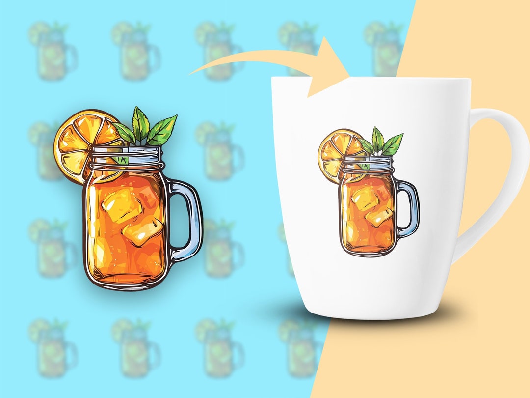 Southern Sweet Tea Mason Jar Clipart, Instant Download, Transparent PNG ...