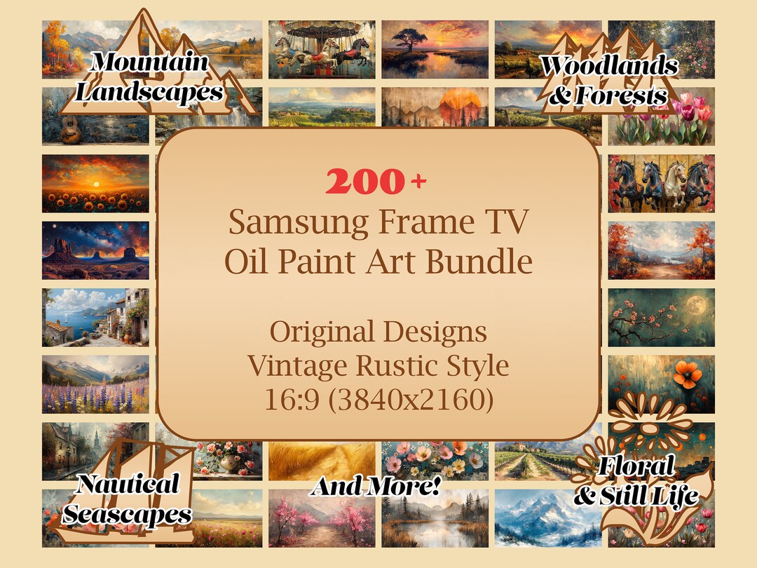 Frame Tv Art Bundle Frame Tv Paintings Instant Download Art for Tv ...