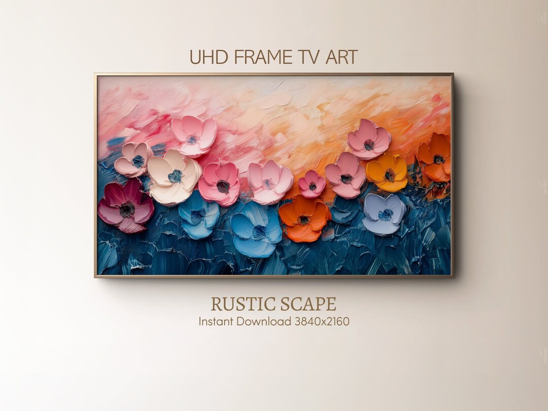 Summer and Spring Abstract Oil Painting Digital Download for Frame TV ...