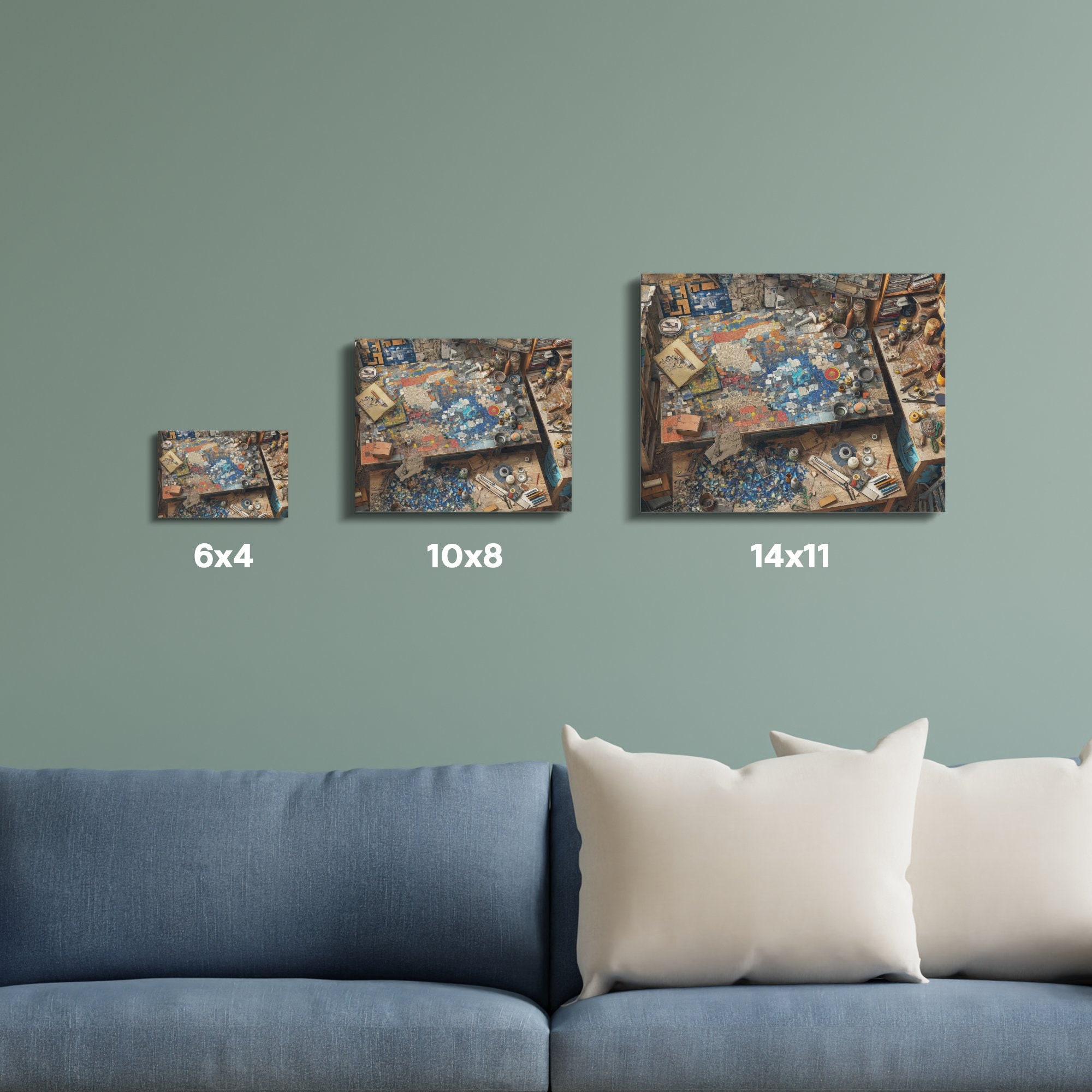 Intricate Artist Studio Digital Print, Colorful Creative Chaos Artwork ...