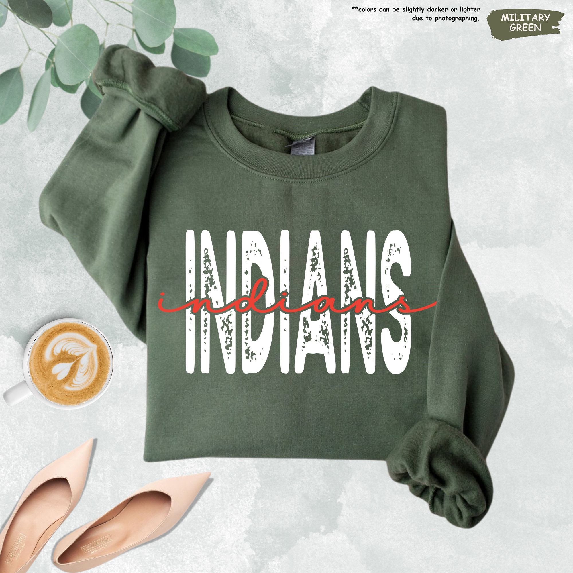 Indians Shirt, Indians Sweatshirt, Indians School Spirit Shirt, Indians ...
