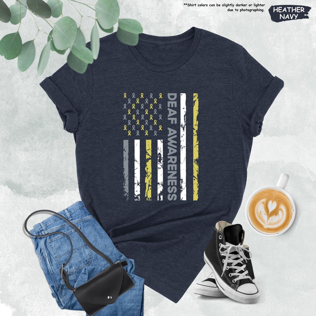 Deaf Awareness Flag Shirt, Deaf Awareness Shirt, Hard of Hearing ...