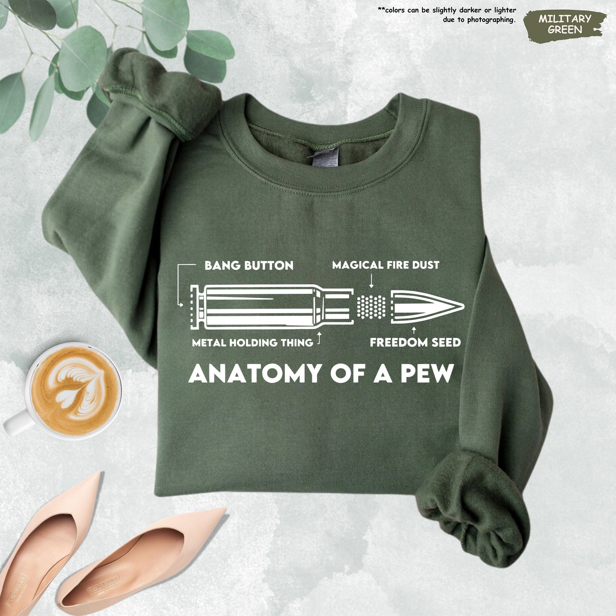 Anatomy of A Pew Shirt, Fun Gun Shirt, Gun Lover Gift, Patriot Soldier ...
