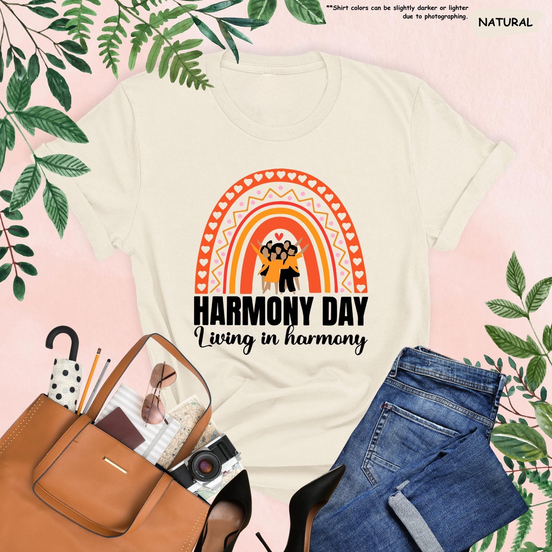 Harmony Day Shirt,living in Harmony Shirt,harmony Day Rainbow Shirt ...
