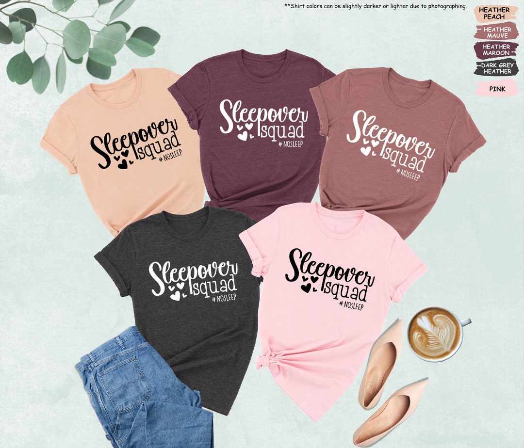 Sleepover Squad Shirts, Sleepover Shirt, Sleepover Gifts,slumber Party ...