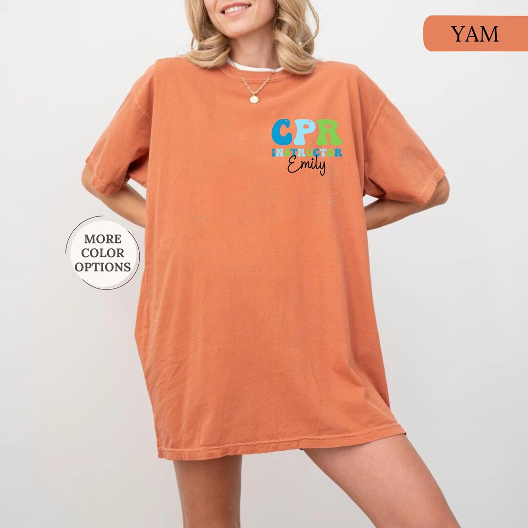 Comfort Colors® Custom CPR Instructor Shirt, Nurse Paramedic Gift ...