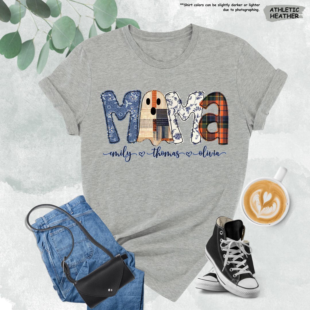 Custom Fall Mama With Kids Names Shirt, Halloween Fall Mama Shirt, Mama ...