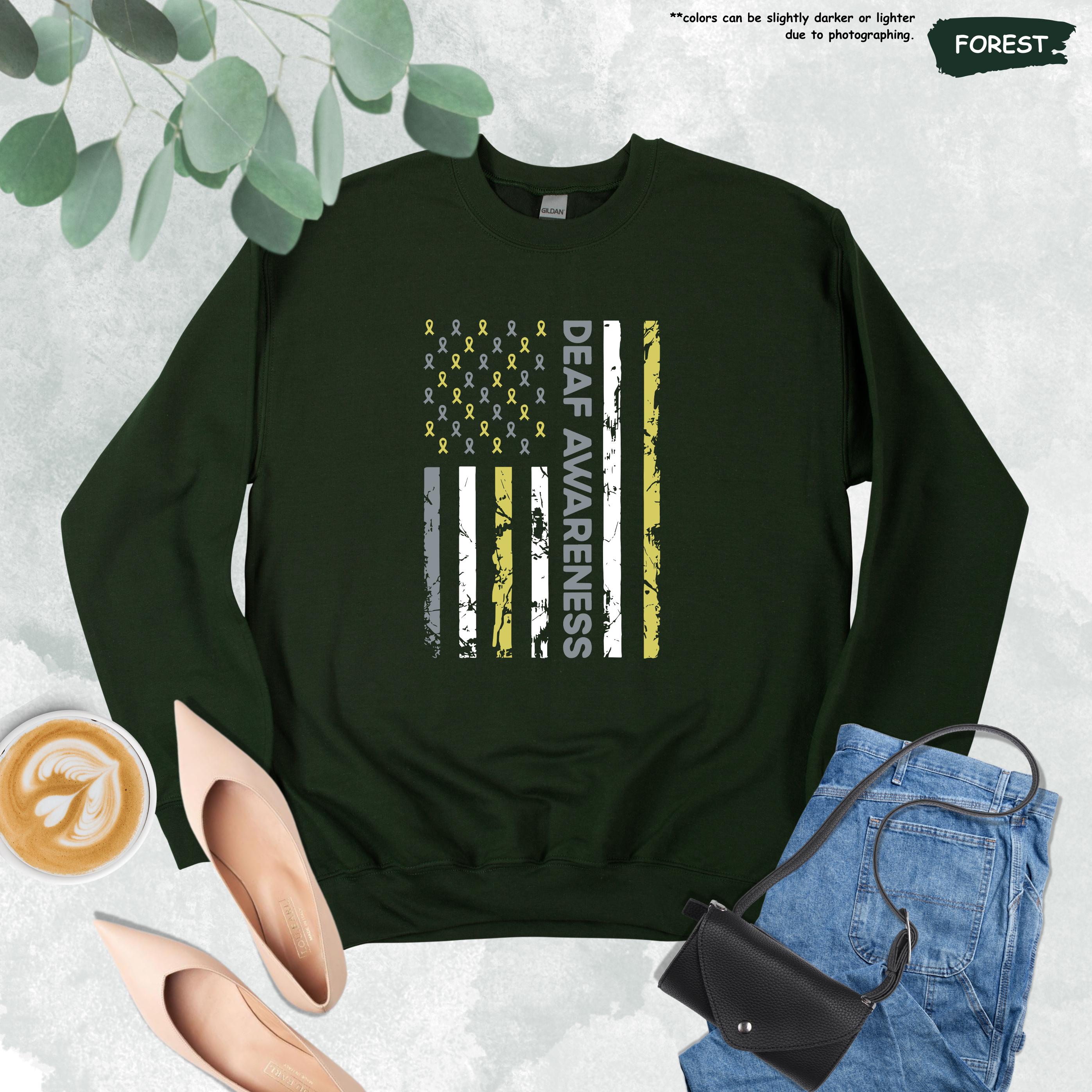 Deaf Awareness Flag Shirt, Deaf Awareness Shirt, Hard of Hearing ...