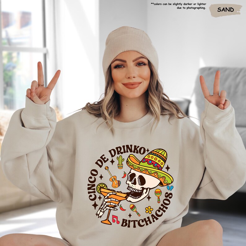 Cinco De Drinko Bitchachos Shirt, Cinco De Mayo Skeleton Tee, Mexican ...