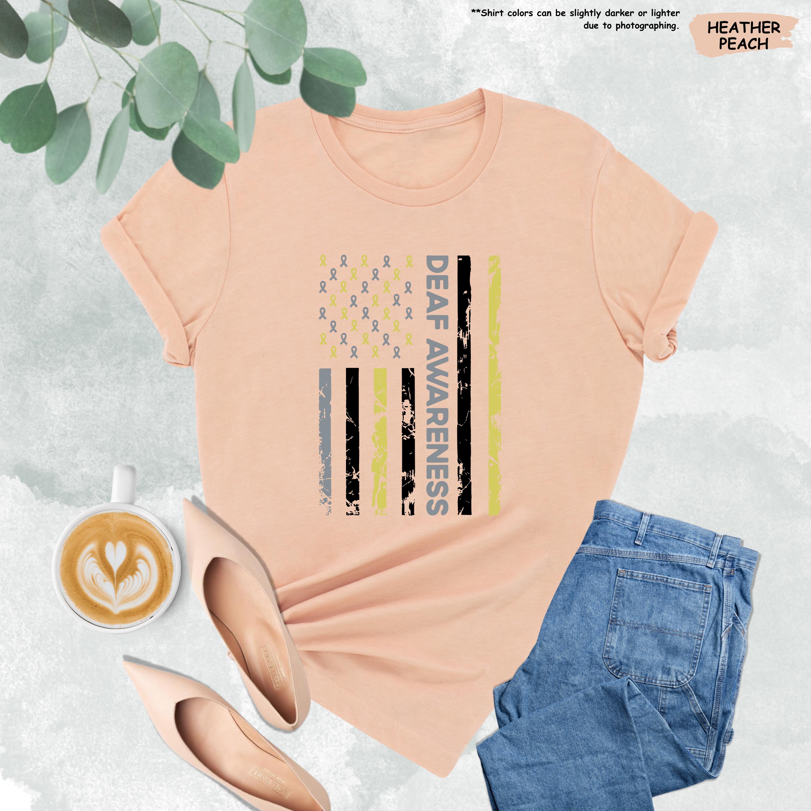 Deaf Awareness Flag Shirt, Deaf Awareness Shirt, Hard of Hearing ...