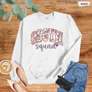 Floral OBGYN Squad Hoodie Sweatshirt, Obgyn Nurse Sweat, Gift for Nurse ...
