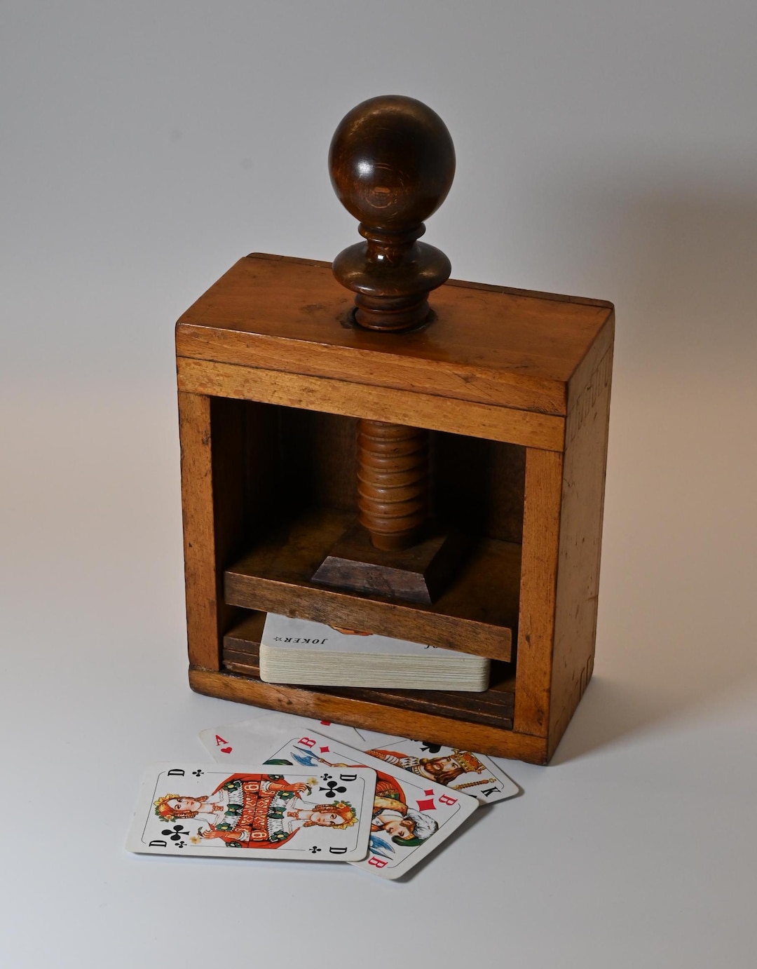 Playing Card Press in Biedermeier Style // Vintage Decorative Item ...