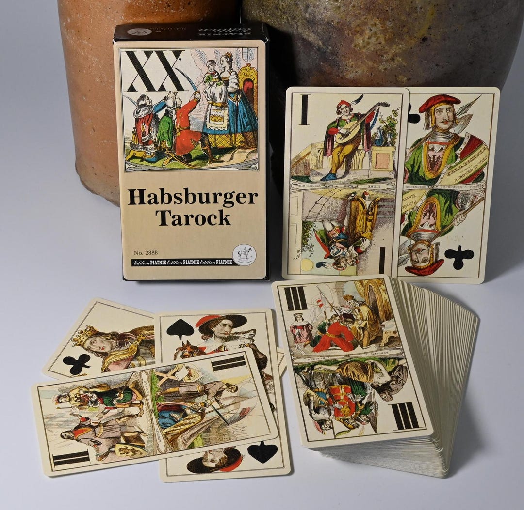 Card Game, Habsburg Tarock, Facsimile Print, Ferdinand Piatnik & Söhne ...