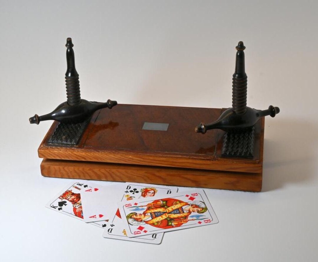 Playing Card Press, With Wooden Applications and Double Spindle, Ca ...