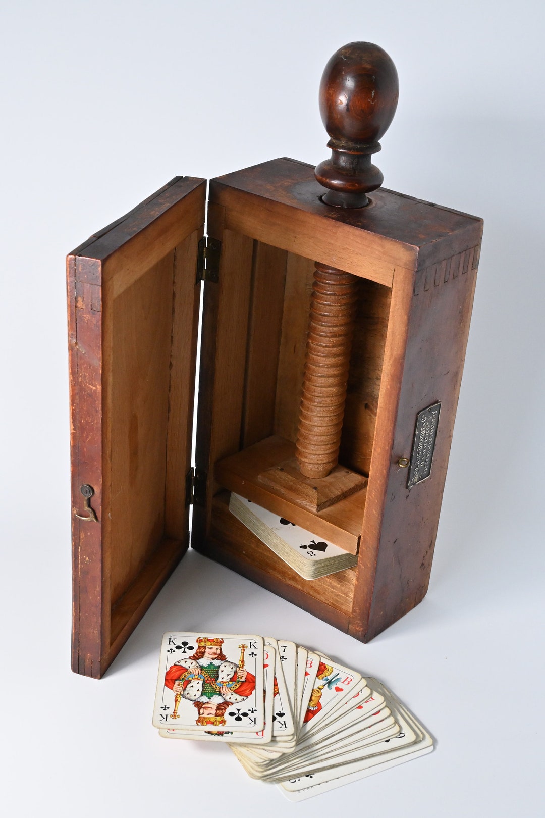 Playing Card Press, Wood, 1930s - Etsy