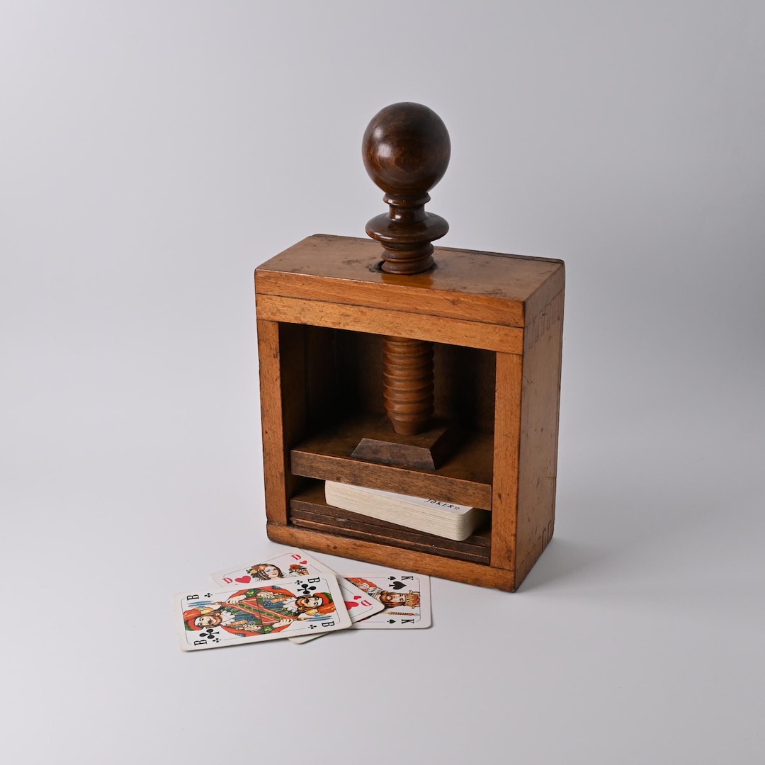 Playing Card Press in Art Nouveau Design // Vintage Decorative Item ...