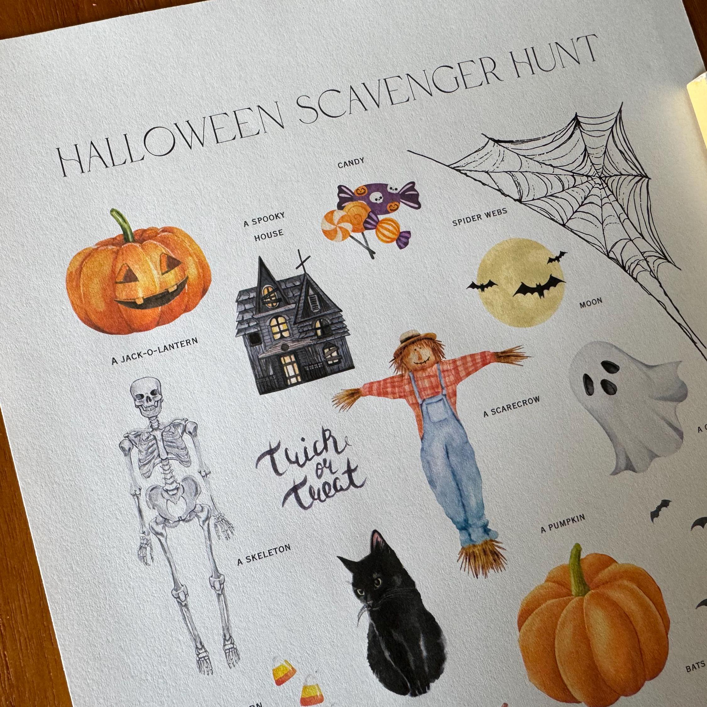 Halloween Scavenger Hunt Printable - Etsy