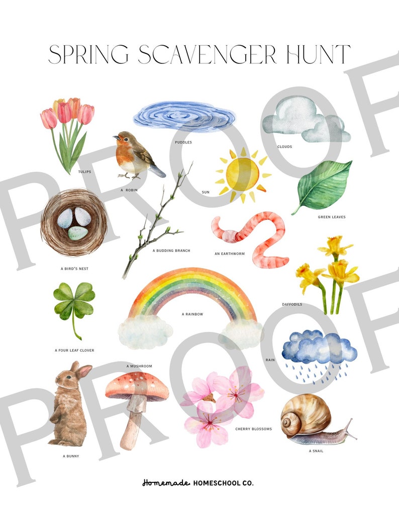 Spring Scavenger Hunt Printable - Etsy