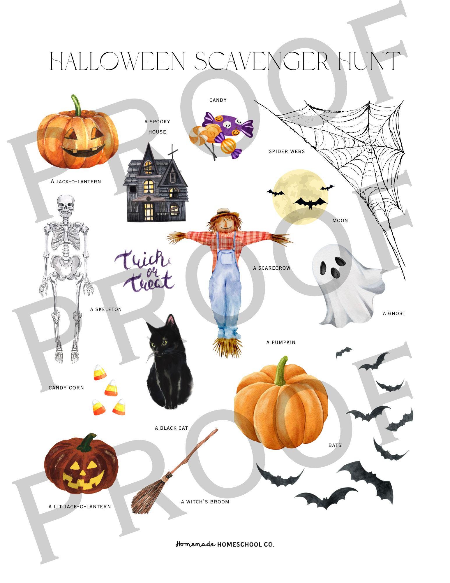 Halloween Scavenger Hunt Printable - Etsy