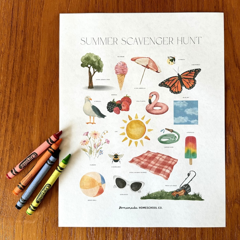 Summer Scavenger Hunt Printable - Etsy