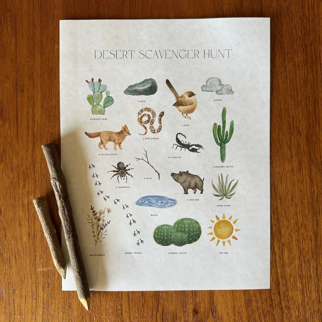 Desert Scavenger Hunt Printable - Etsy