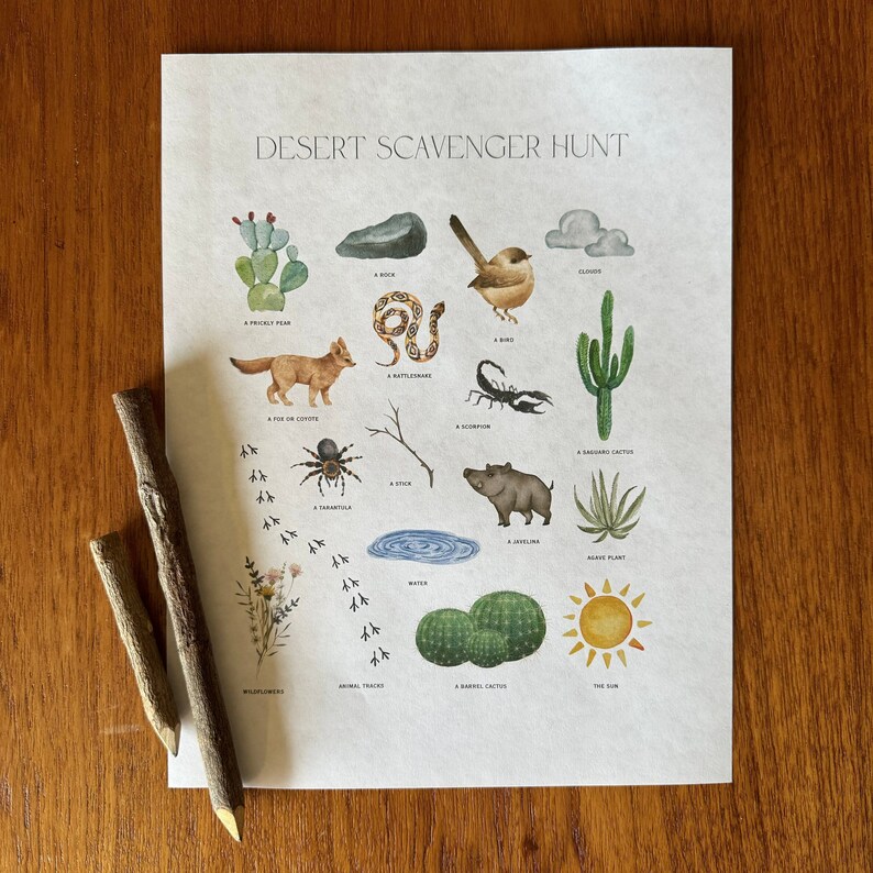 Desert Scavenger Hunt Printable - Etsy